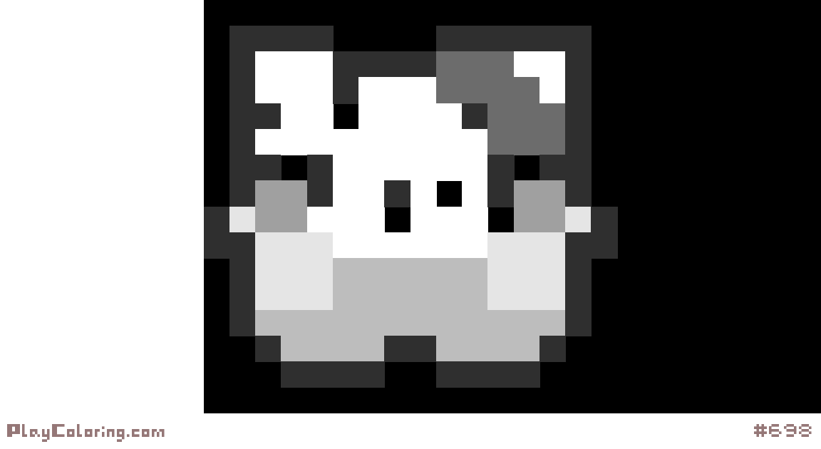 Hello Kitty Pixel Art - Pixel Art - simplepixelart.com