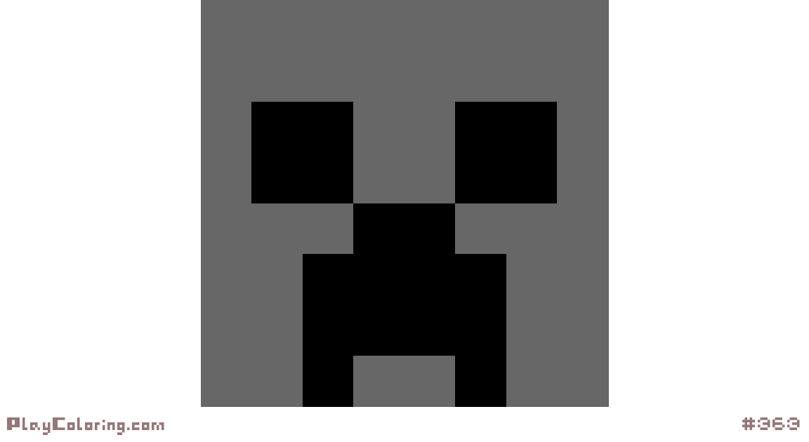 Minecraft: Creeper face - 8x8 Pixel Art by comficker - SimplePixelArt.com