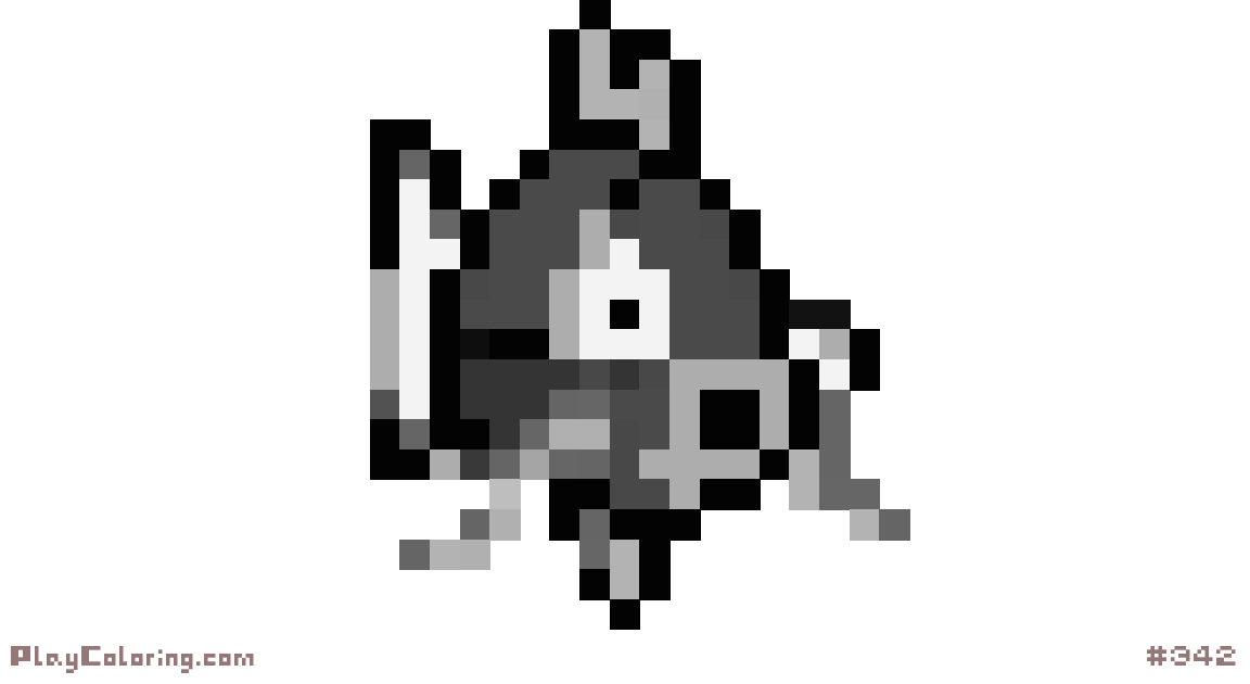 Pokemon Koi - 21x21 Pixel Art by FoxBlack - SimplePixelArt.com