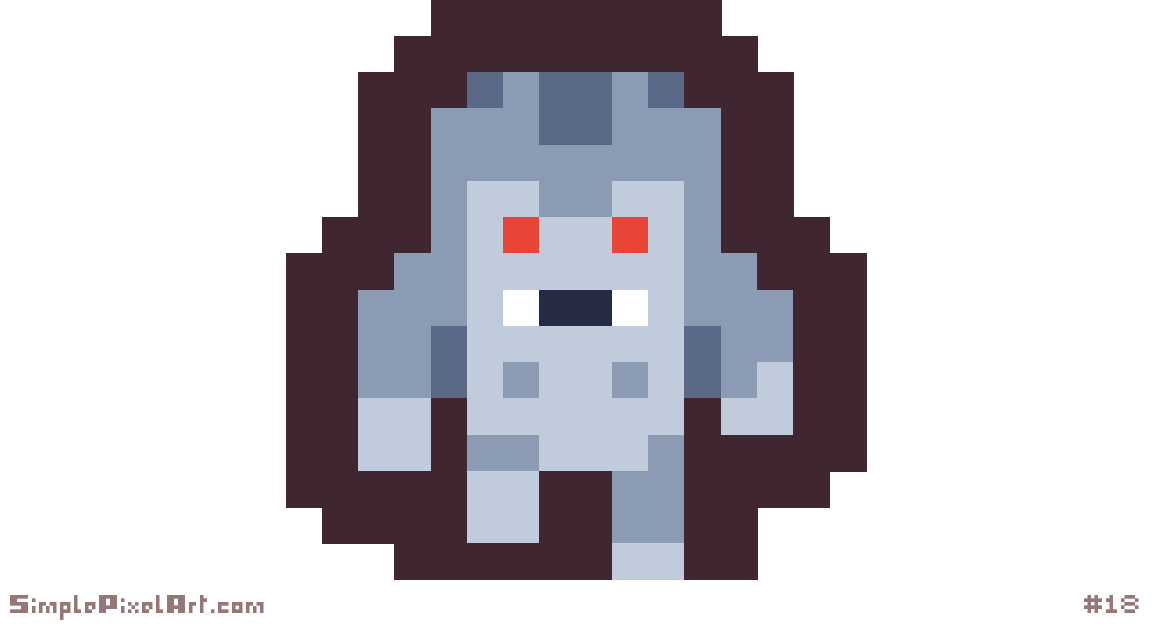 Snow monster filled - 16x16 Pixel Art by undefined - simplepixelart.com